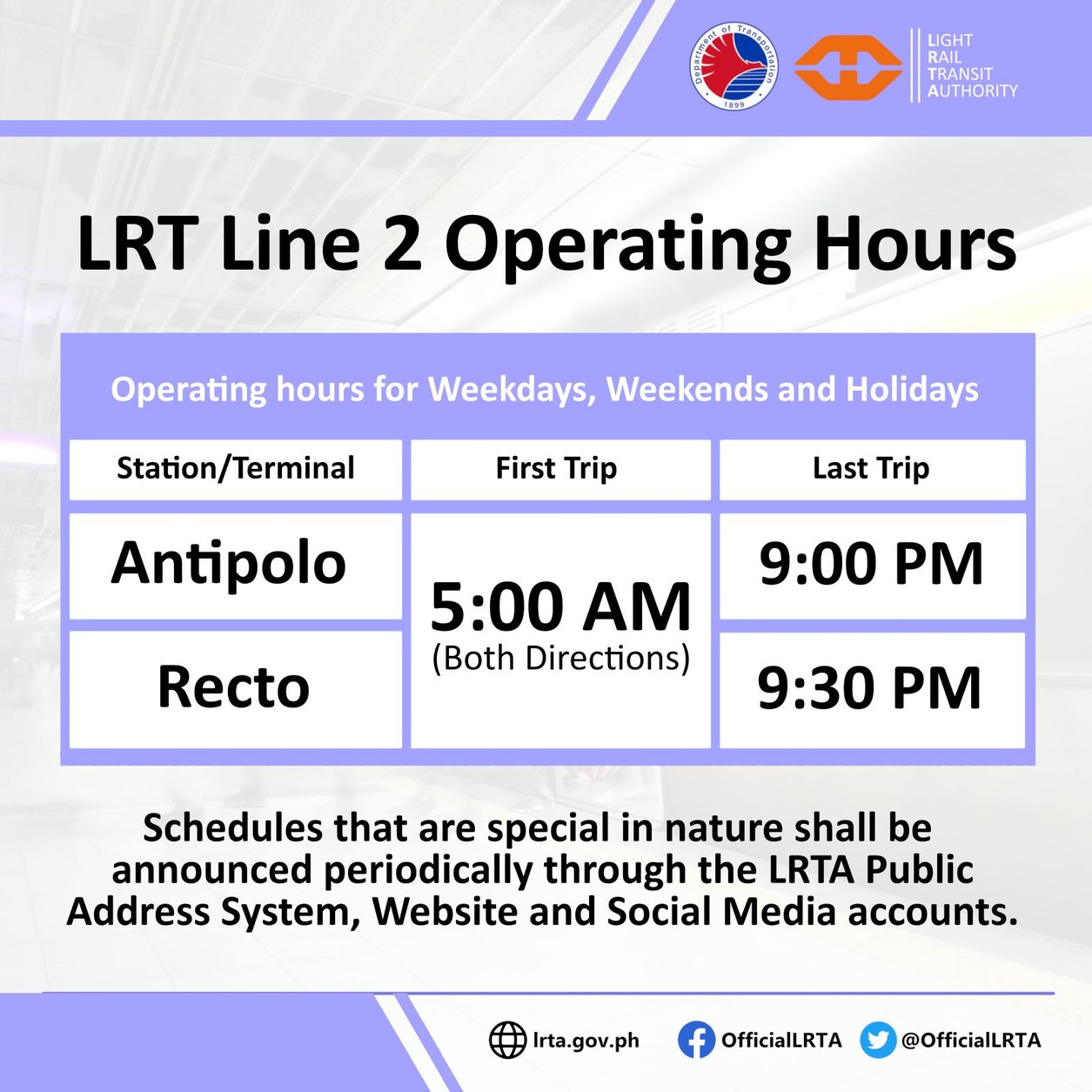 LRT-2 Stations List in Order