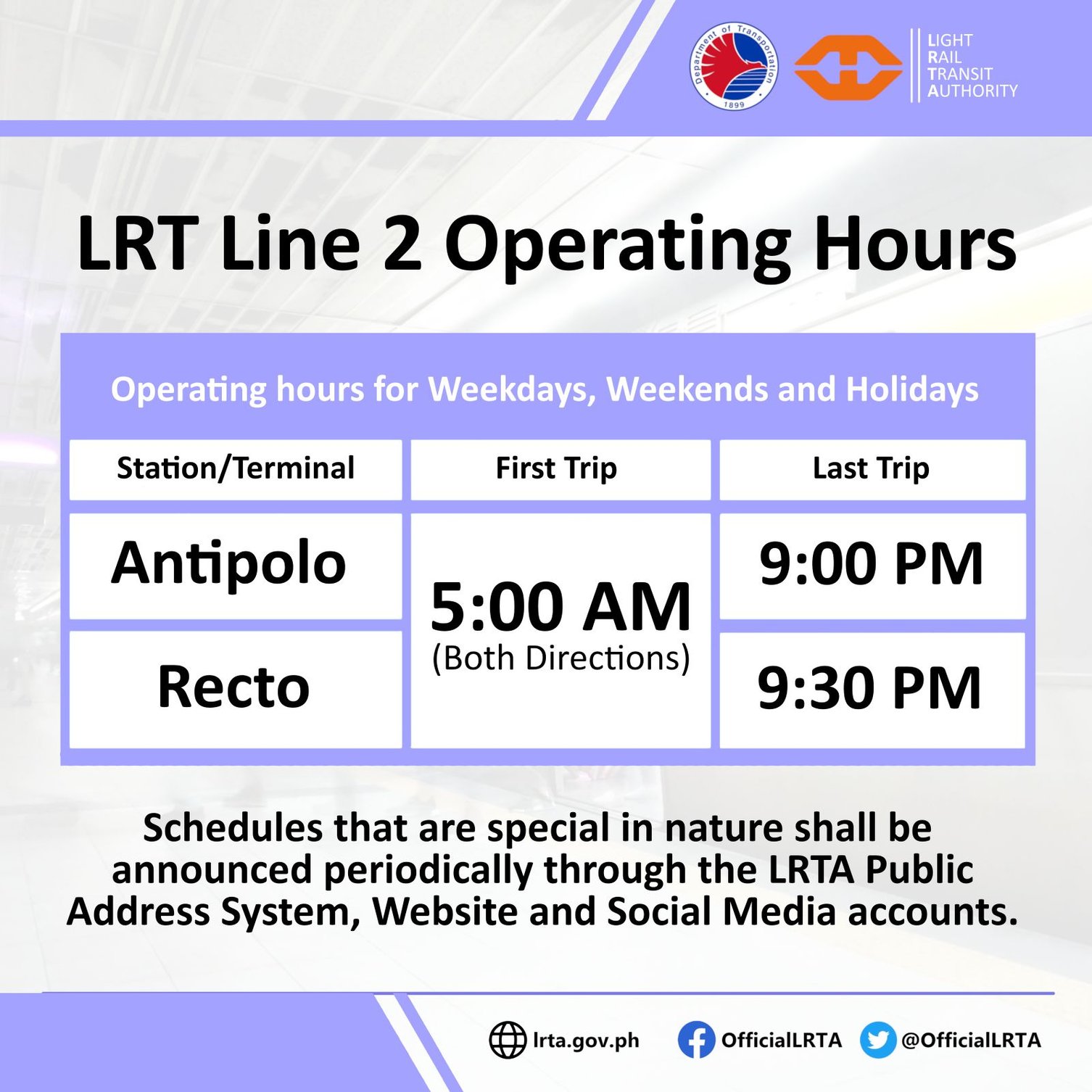 LRT-2 Stations List in Order